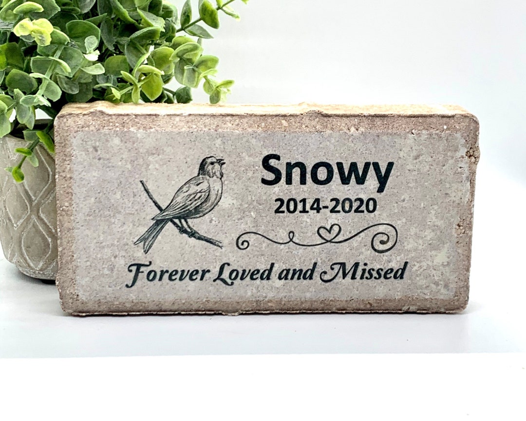 Bird Memorial Stone Personalized Stone Bird Keepsake Loss - Etsy