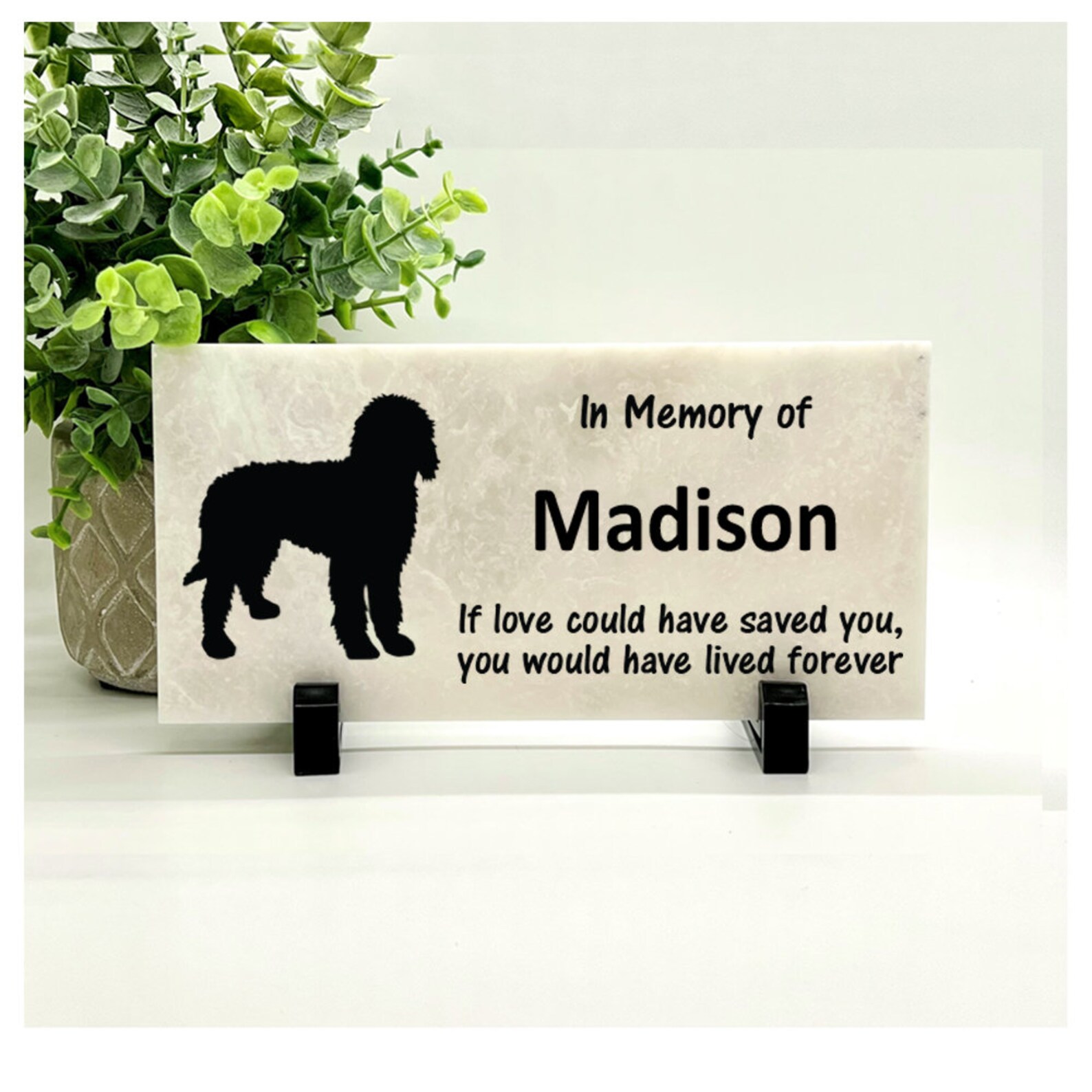 Golden Doodle Memorial Stone- Personalized Pet Memorial Gift - Dog ...