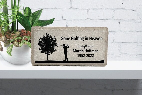 Golfer Memorial Gift Memorial Stone Sympathy Gift - Etsy