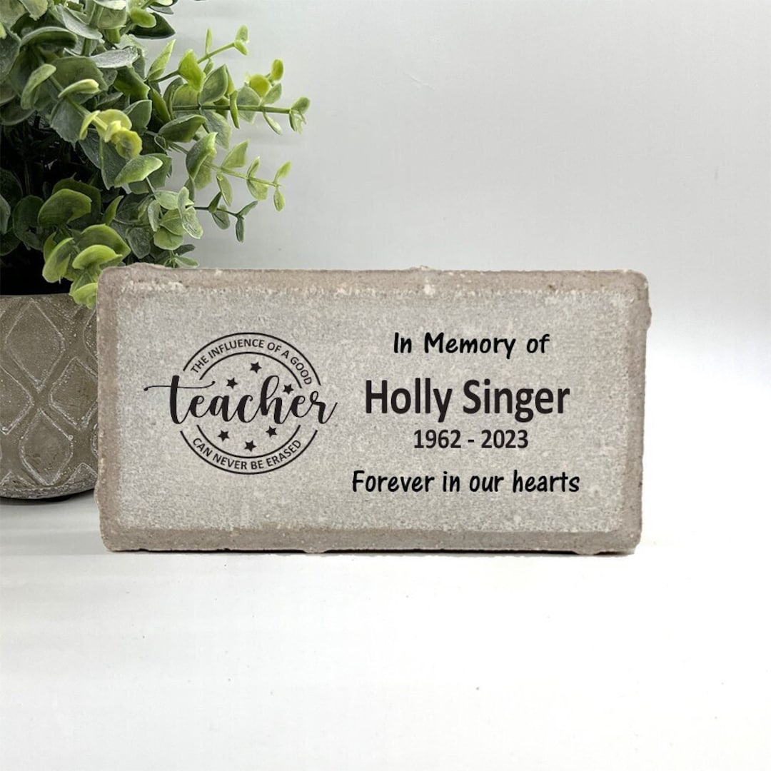 Teacher Memorial Stone, Memorial Stone, Sympathy Gift, Bereavement Gift ...