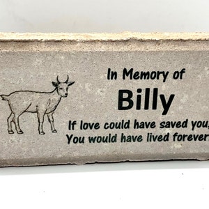 Goat Memorial Stone Goat Memorial Animal Burial Marker | Etsy