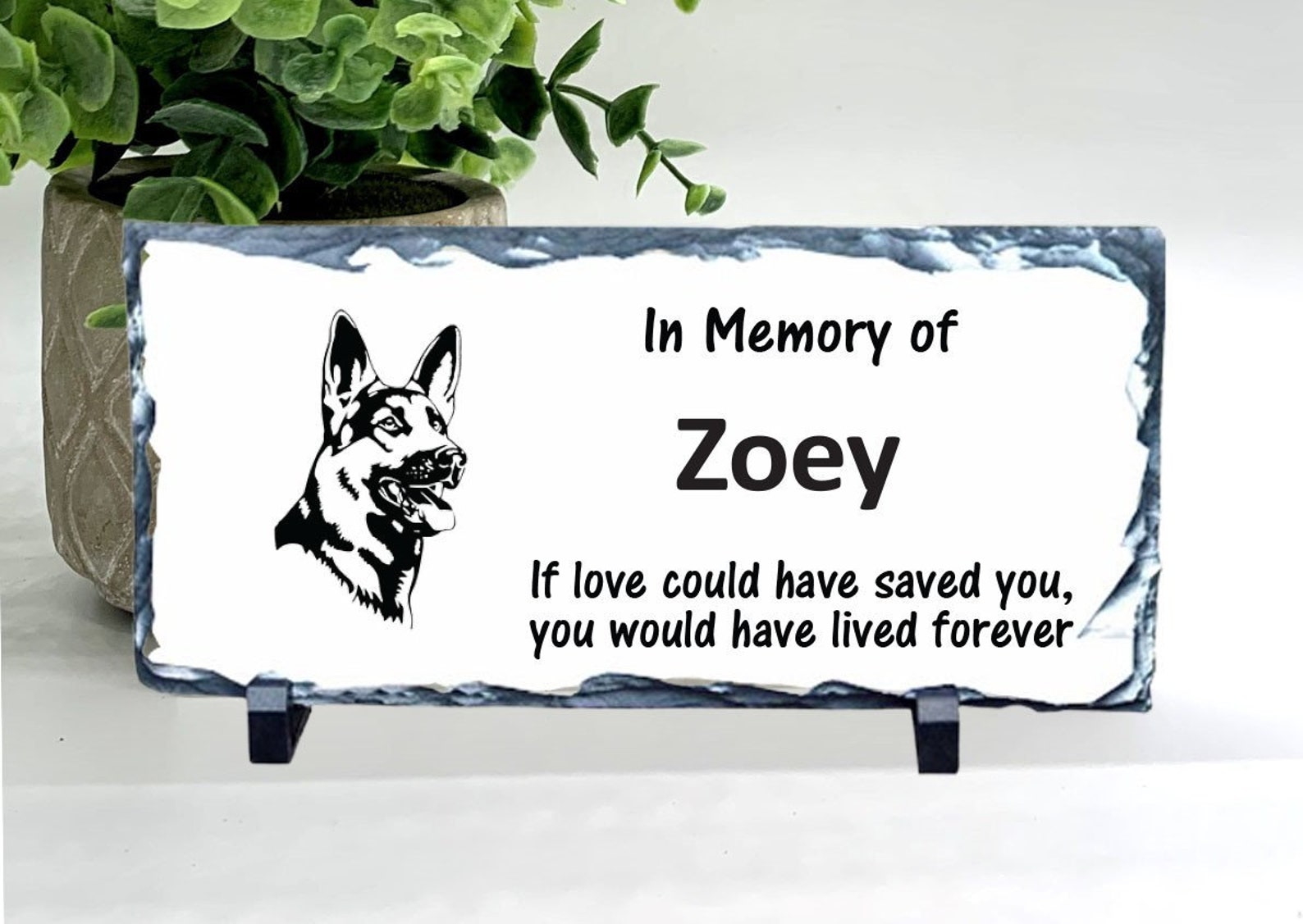German Shepherd Memorial Stone Personalized Pet Sympathy Gift - Etsy