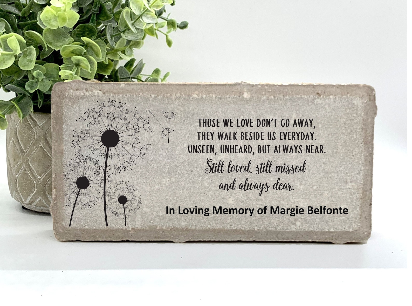 Memorial Stone - Concrete Memorial - Personalized Memorial Gift ...