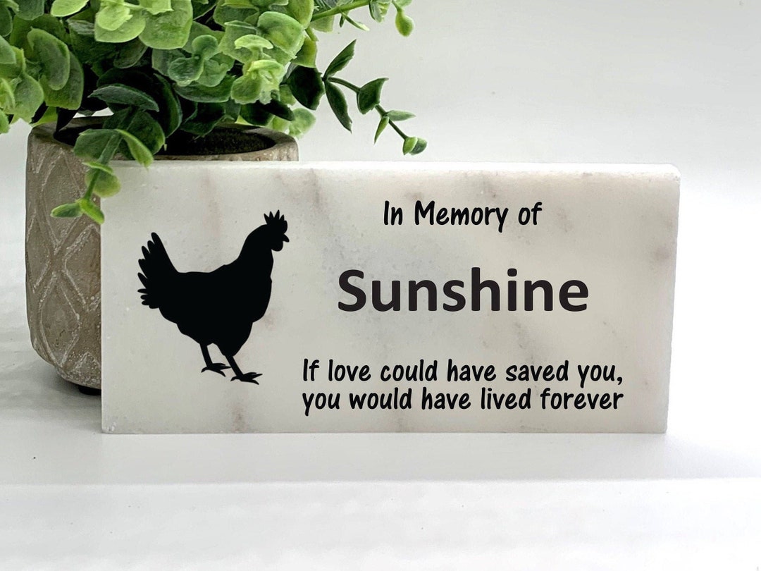Chicken Memorial Stone personalized Pet Keepsake Loss of - Etsy