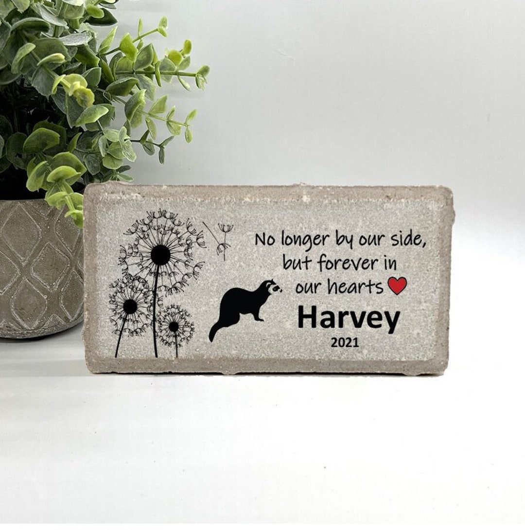 Ferret Memorial Stone- Personalized Pet Keepsake- Loss of Ferret ...