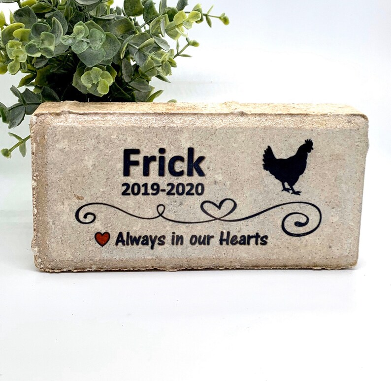 Chicken Memorial Stone Personalized Pet Burial Marker | Etsy