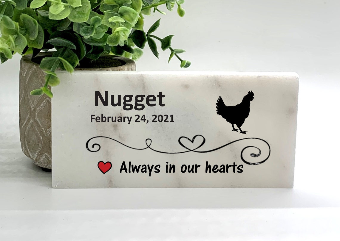 Chicken Memorial Stone Personalized Pet Memorial Gift Pet | Etsy
