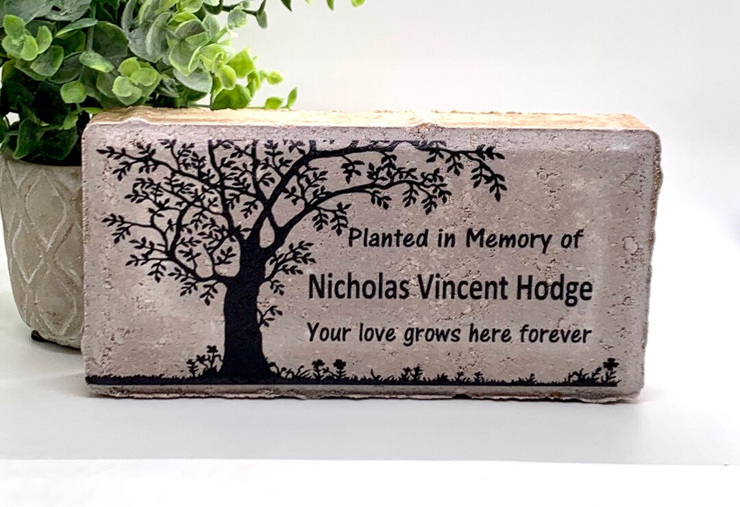 Memorial Stone- Concrete Memorial Marker -your Love Grows Here Forever ...