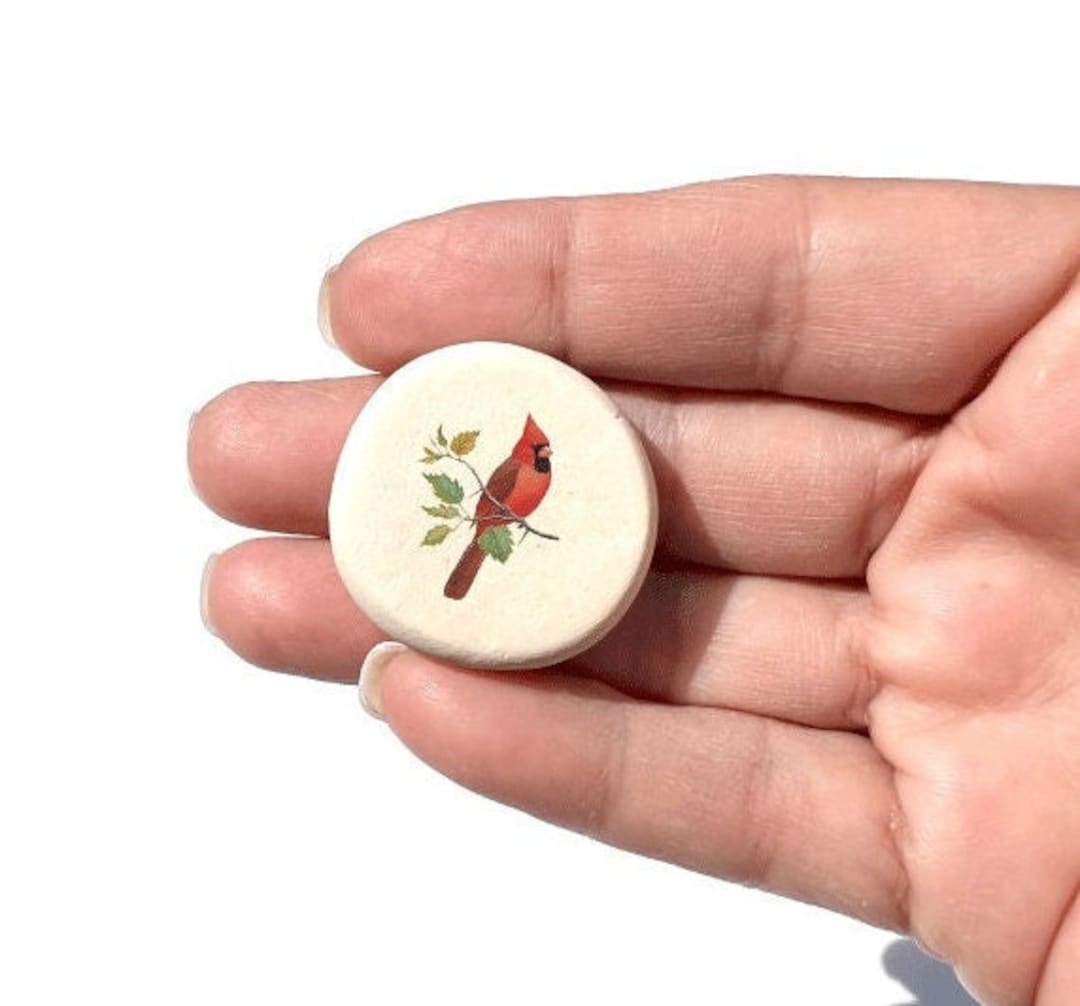 Cardinal Stone - Cardinal Rock - Handcrafted Stone - Pocket Stone ...