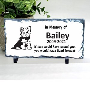 Yorkie Memorial Stone, Personalized Pet Memorial, Dog Memorial Stone ...
