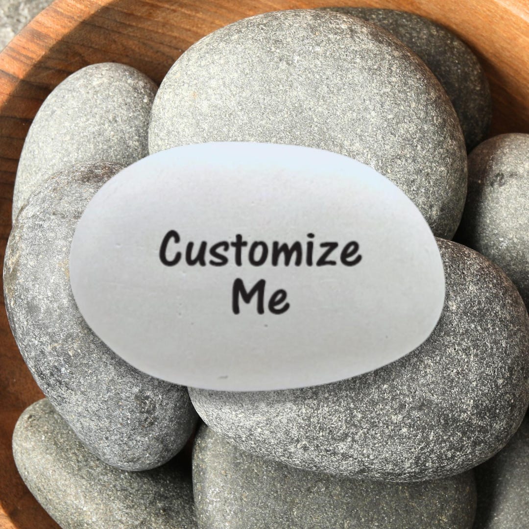 Custom Stone - Personalized Stone - Your Message Printed on a Stone ...