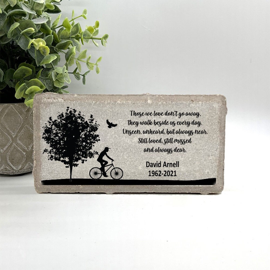 Memorial Stone - Bicycle Memorial Stone - Sympathy Gift Bereavement ...