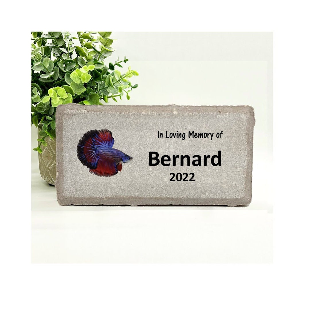 Betta Fish Memorial Stone -memorial Gift - Personalized Fish Keepsake ...