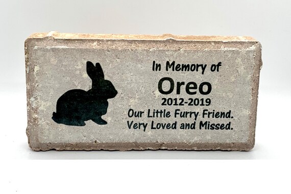 Rabbit / Bunny Memorial Stone Custom Pet Memorial Stone | Etsy