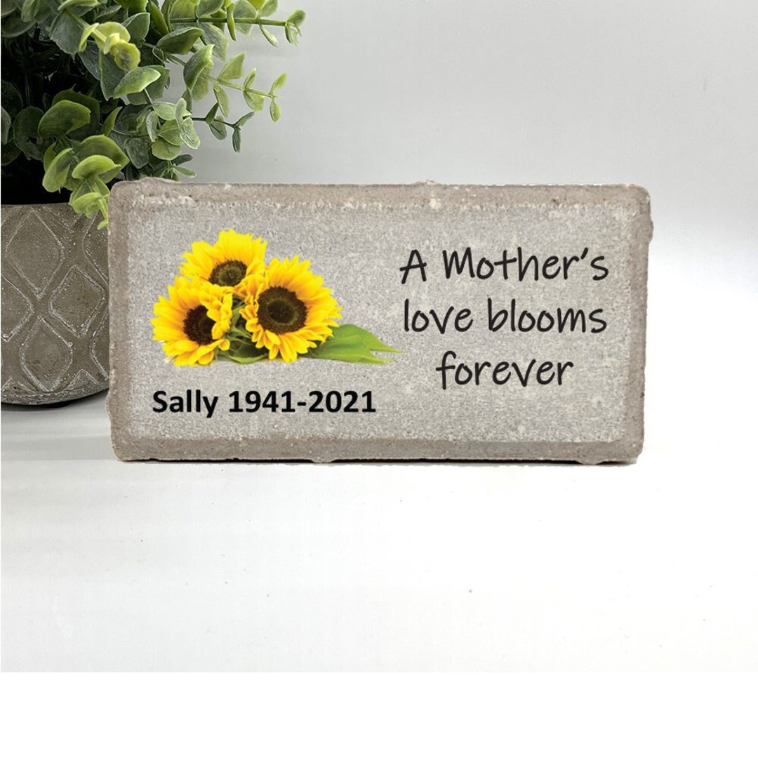 Sunflower Stone - Personalized Sunflower Memorial Stone - Loss of ...