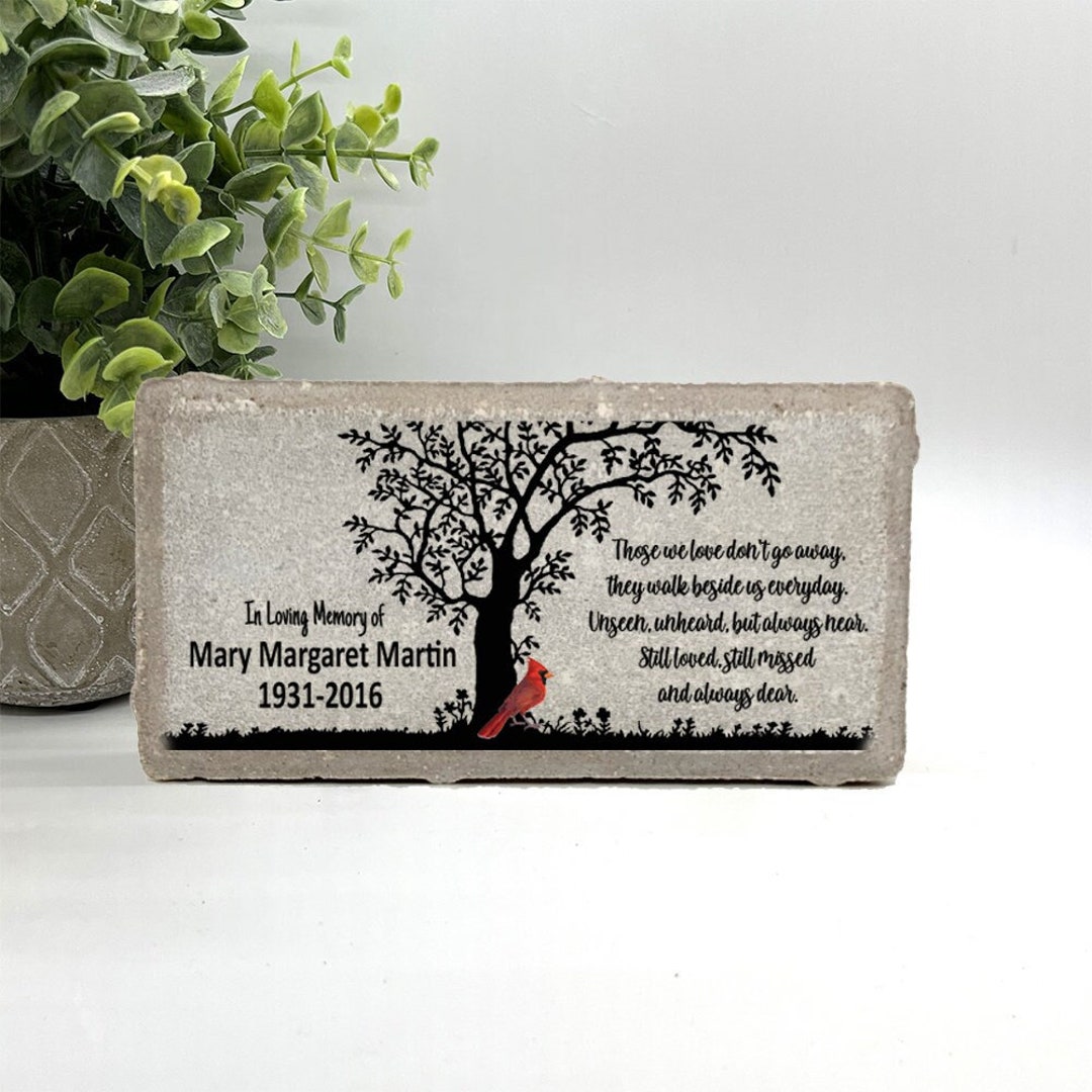 Memorial Gift - Sympathy Gift - Memorial Stone Personalized - Cardinal ...