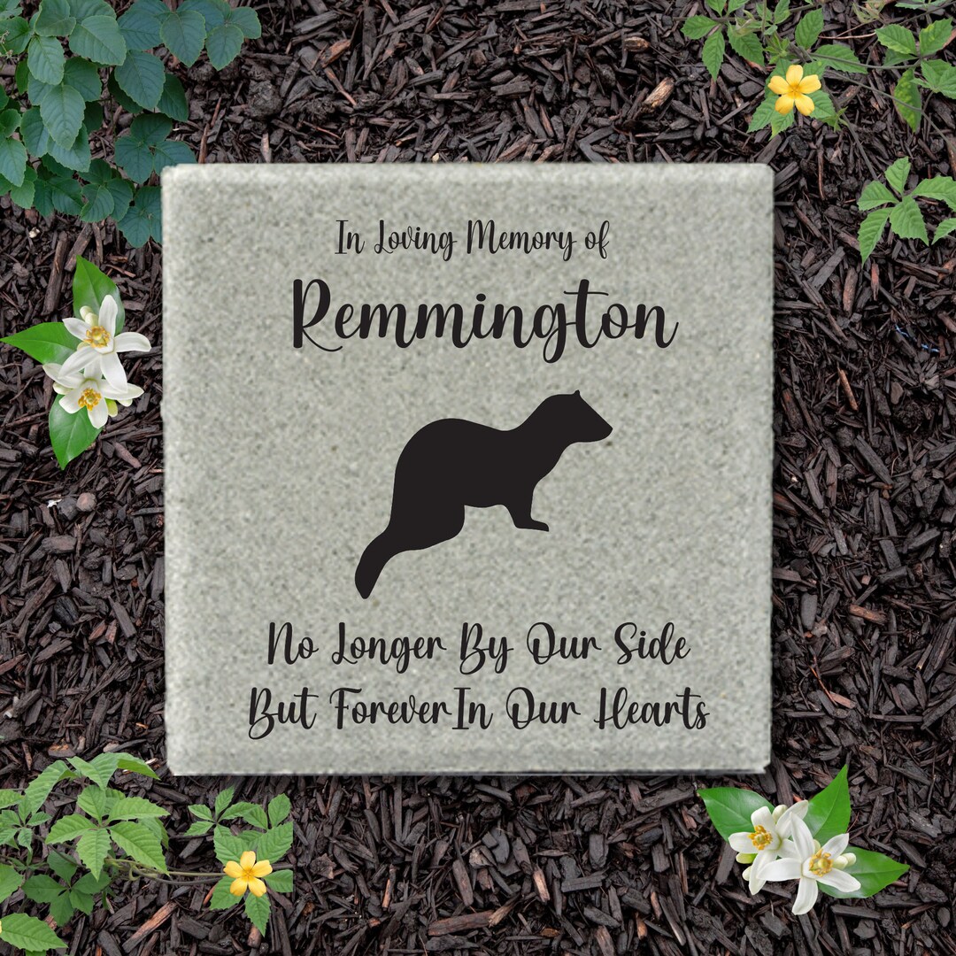 Ferret Memorial Stone 12x12 Personalized Pet Keepsake Loss of Ferret ...