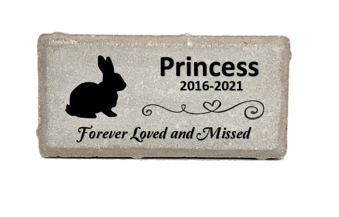 Rabbit / Bunny Memorial Stone Personalized Pet Remembrance - Etsy