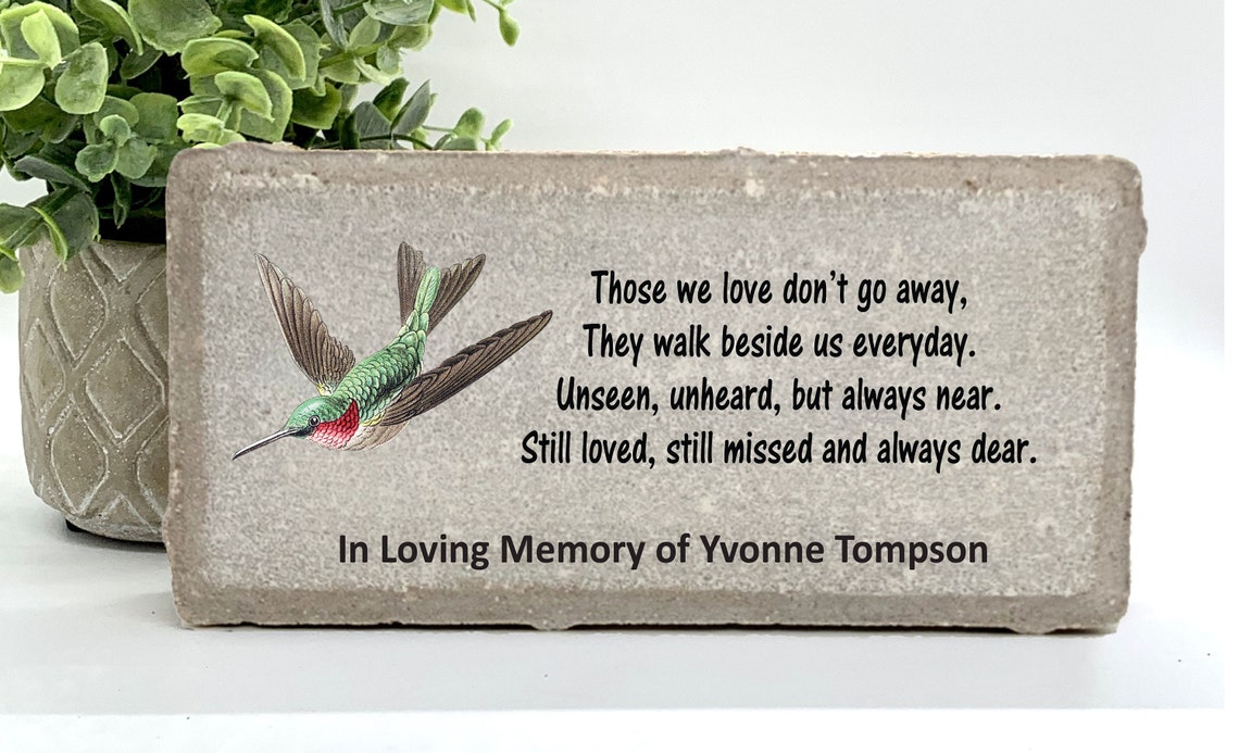 Memorial Stone Hummingbird Sympathy Gift Bereavement Gift | Etsy