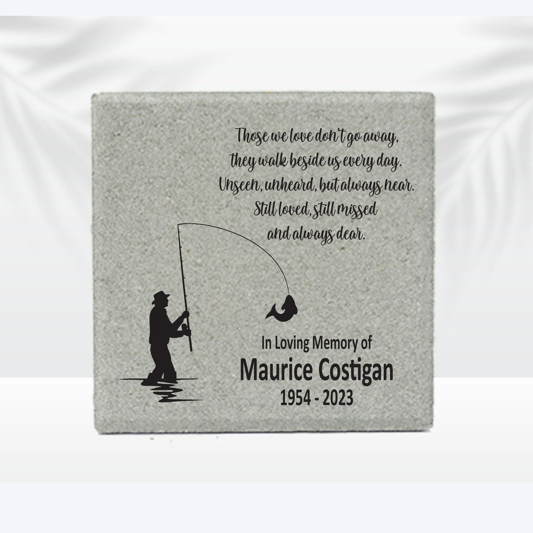 Fisherman Memorial Stone Sympathy Gift Bereavement Gift Funeral Gift ...