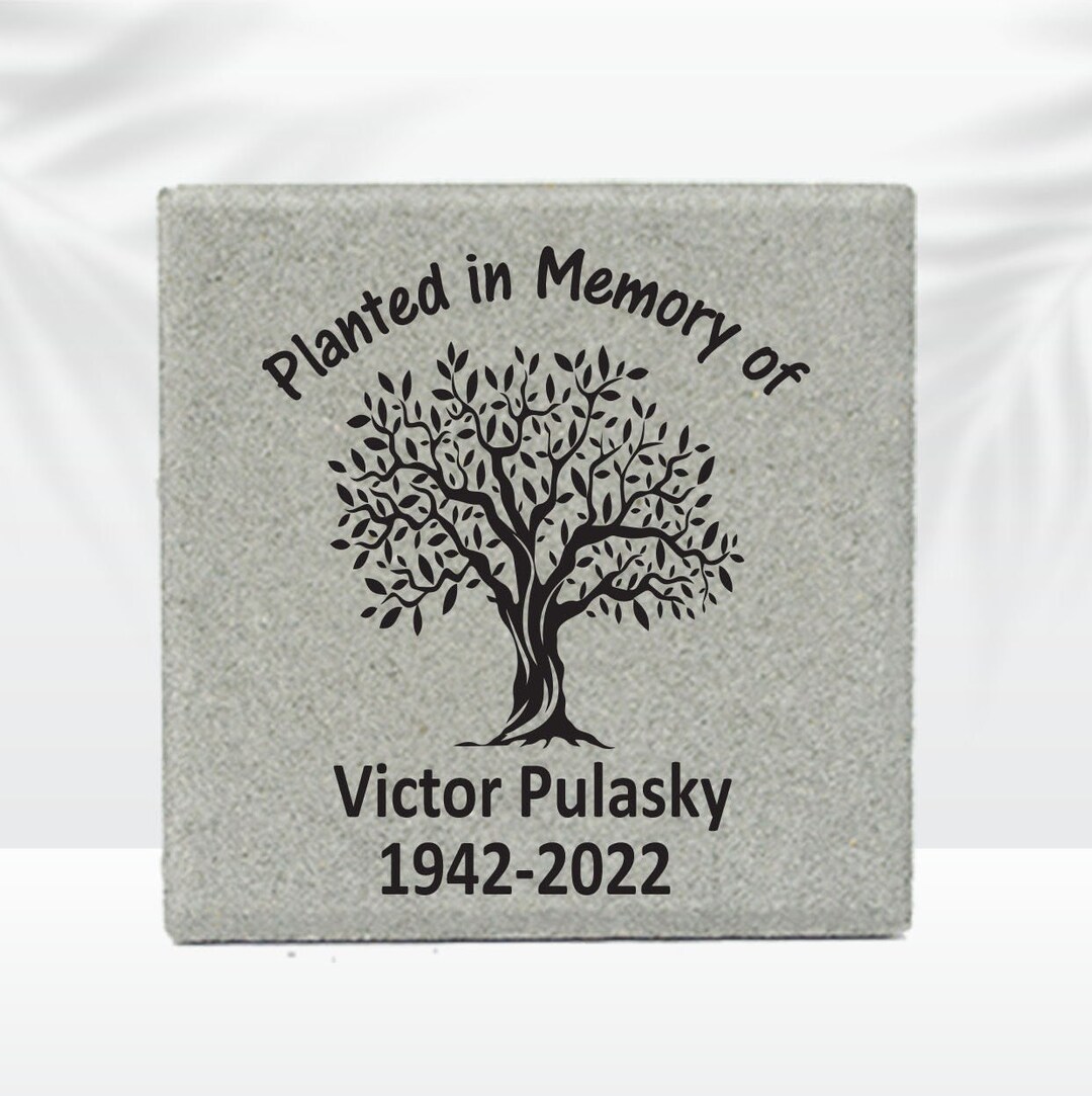 Planted in Memory of - Memorial Garden Stone- Concrete Memorial Marker ...