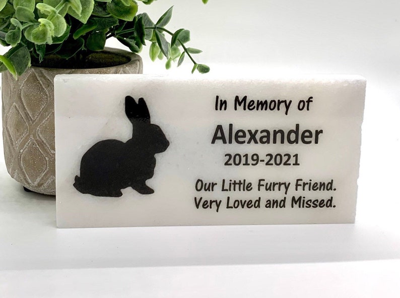 Rabbit / Bunny Memorial Stone Custom Pet Memorial Stone | Etsy