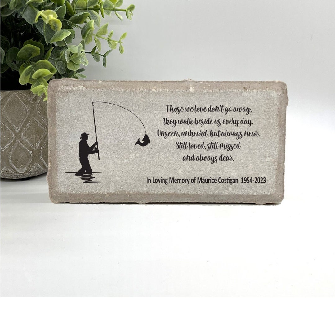 Fisherman Memorial Stone - Sympathy Gift Bereavement Gift Funeral Gift ...