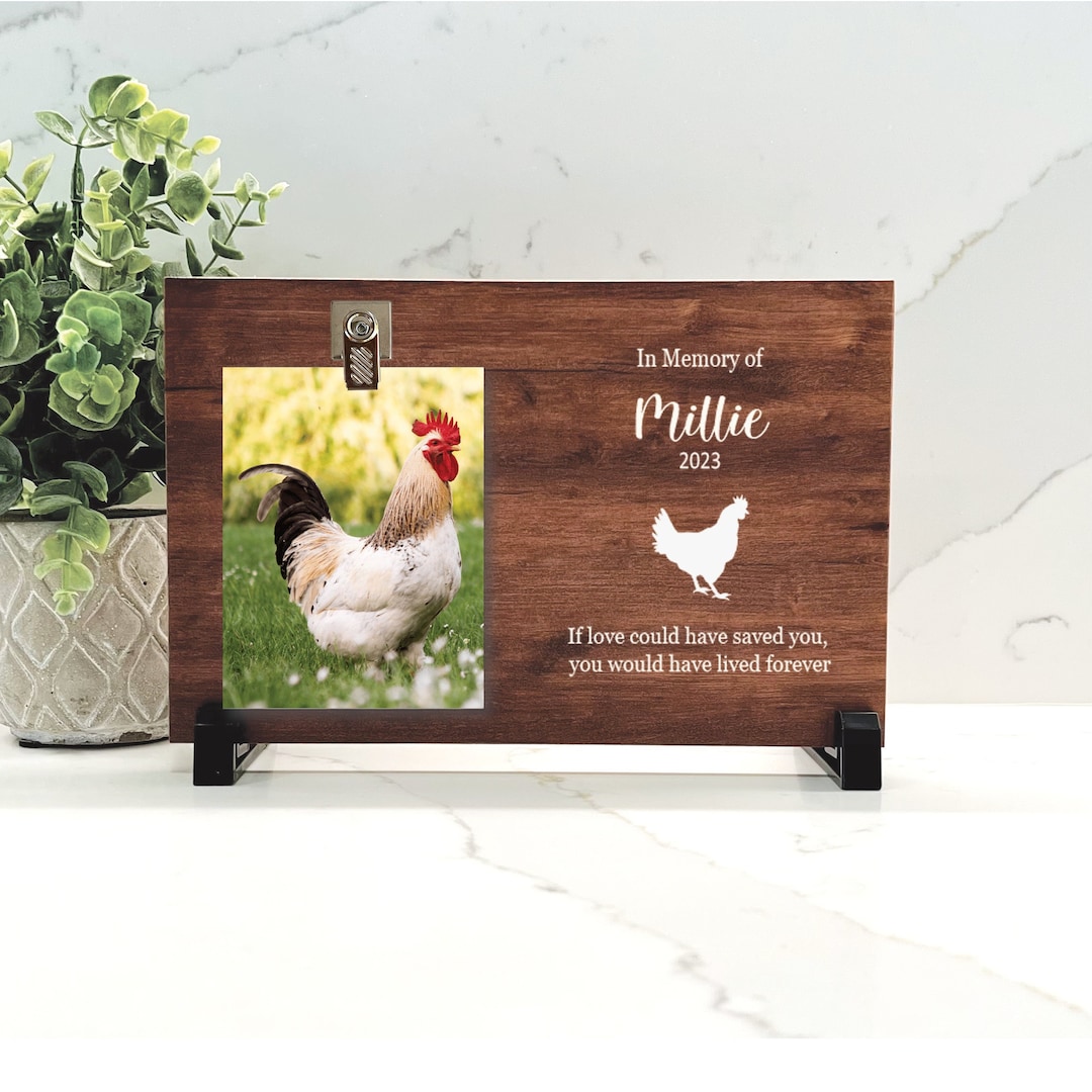 Chicken Memorial Gift, Chicken Memorial Frame, Chicken Photo Memorial ...