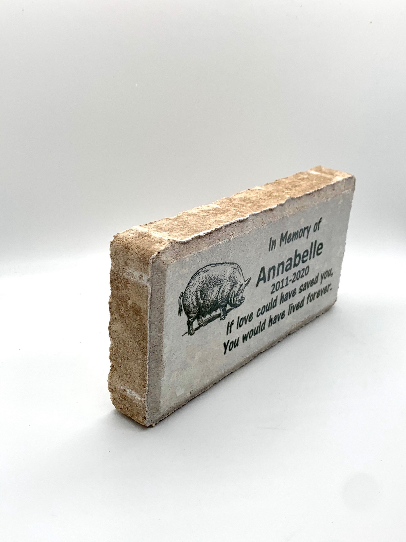 Pig Memorial Stone Personalized Pig Burial Marker Pig | Etsy