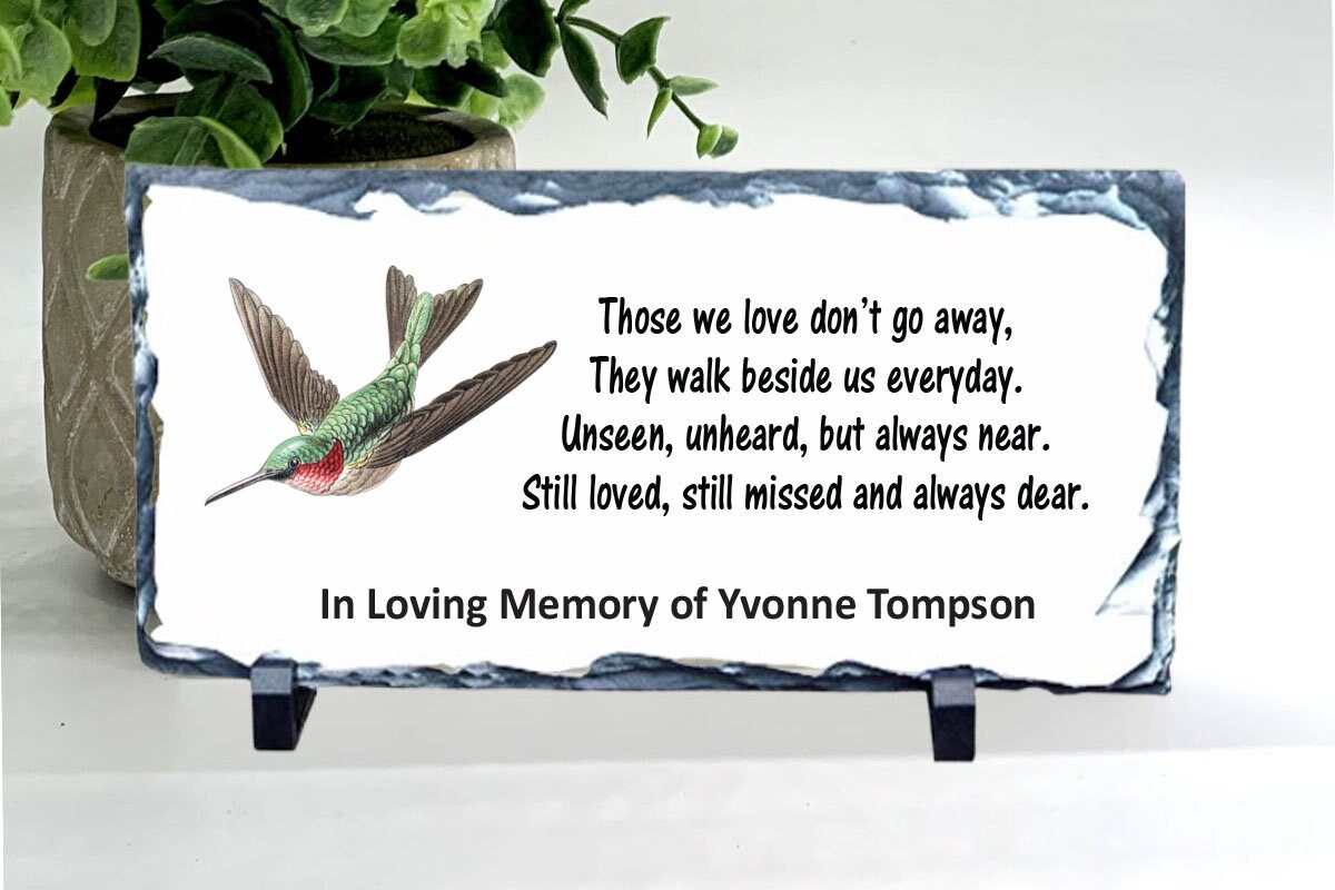 Memorial Stone Hummingbird Sympathy Gift Bereavement Gift - Etsy