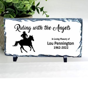 Memorial Stone - Sympathy Gift Bereavement Gift Funeral Gift -cowboy ...