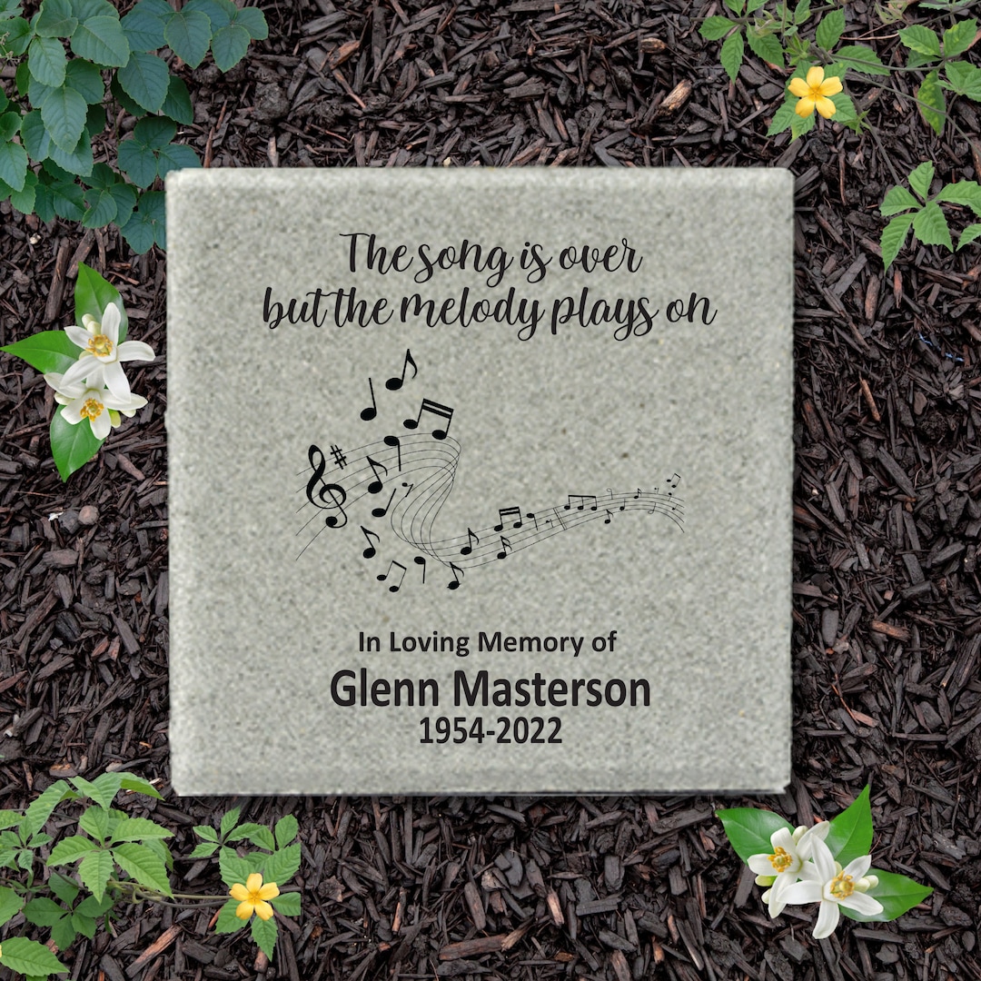 Memorial Stone - Sympathy Gift Bereavement Gift Funeral Gift - Musician ...