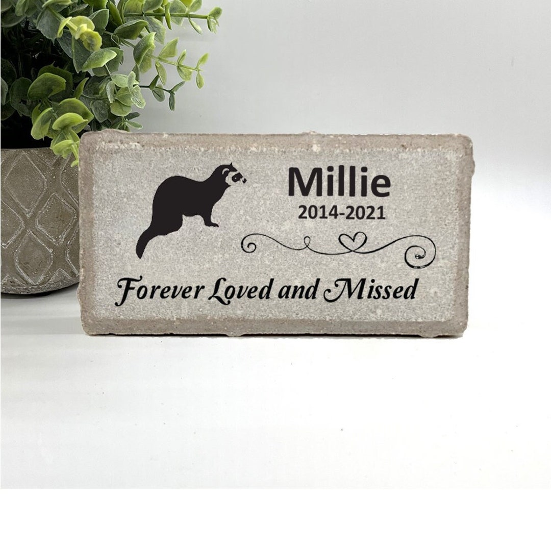 Ferret Memorial Stone- Ferret Sympathy Gift - Pet Memorial - Pet Loss ...
