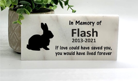 Rabbit / Bunny Memorial Stone Personalized Pet Keepsake | Etsy