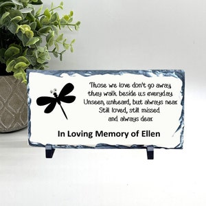 Dragonfly Memorial Stone - Sympathy Gift - in Loving Memory - Memorial ...