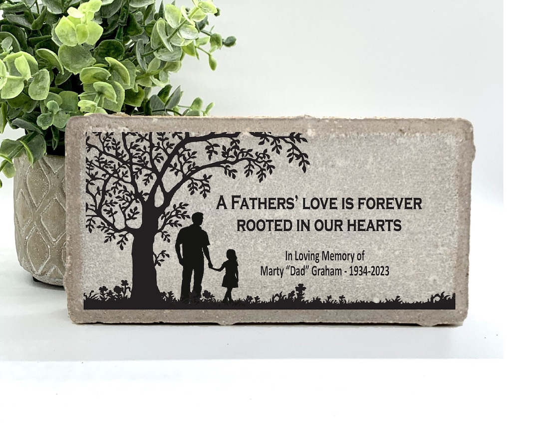 Memorial Stone, Loss of Father, Father and Daughter, Sympathy Gift ...