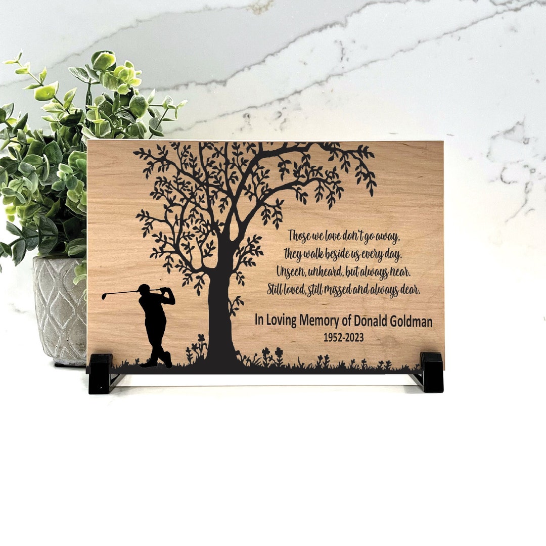Golfer Memorial Gift, Golfer Memorial Plaque, Golfer Memorial Keepsake ...