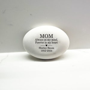 Mother Memorial Stone Mom Memorial Sympathy Gift Condolence Gift Custom ...