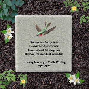 Memorial Stone Hummingbird - Sympathy Gift Bereavement Gift Funeral ...