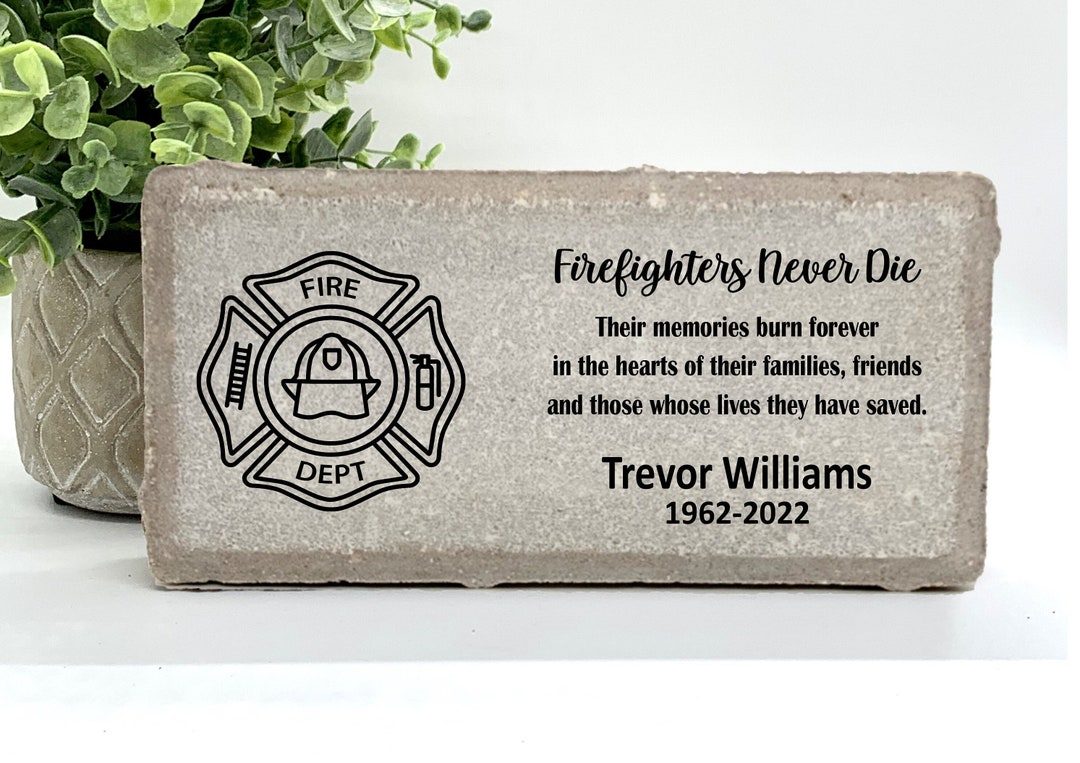Firefighter Memorial Stone Sympathy Gift Bereavement Gift - Etsy