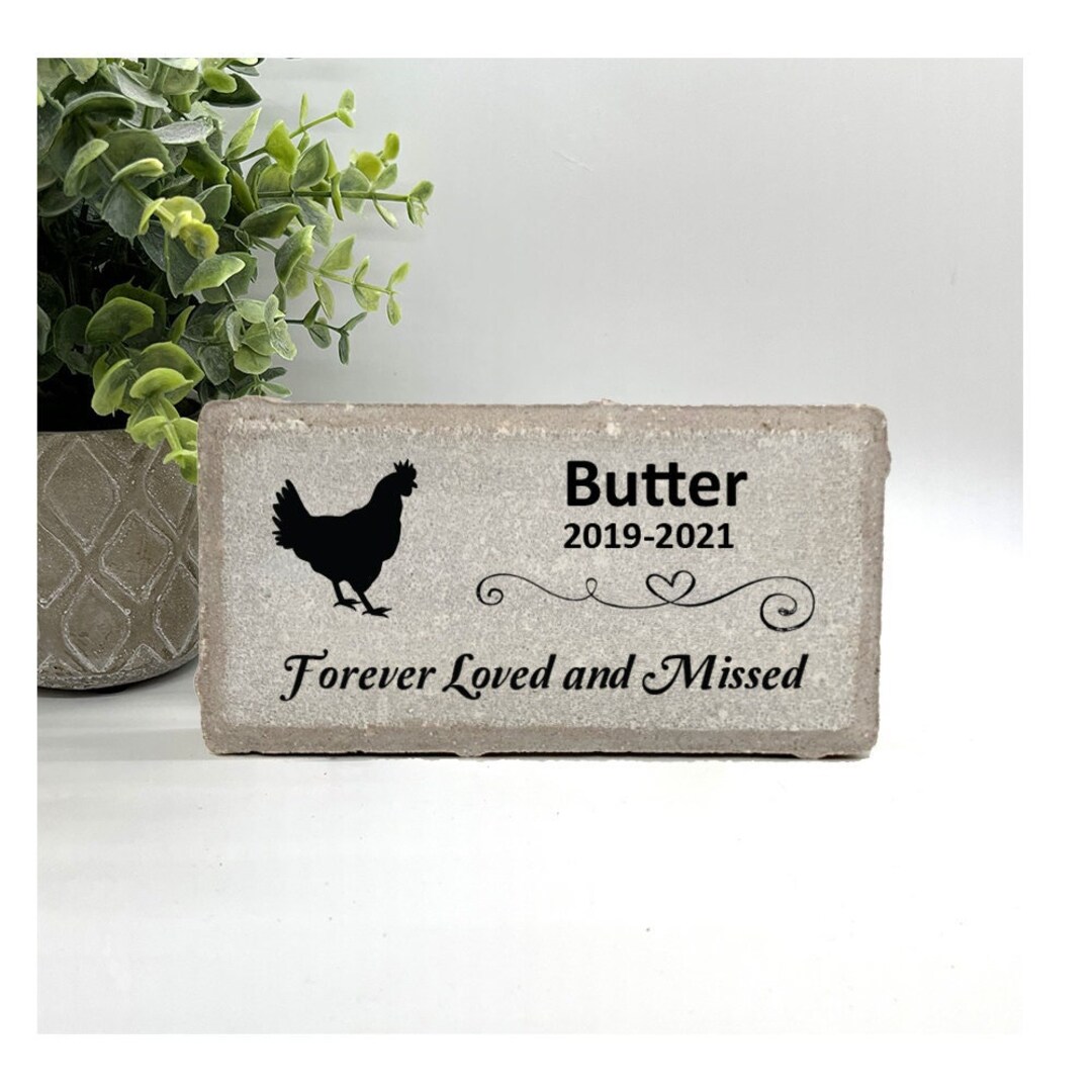 Chicken Memorial Stone - Personalized Pet Memorial Gift- Chicken ...