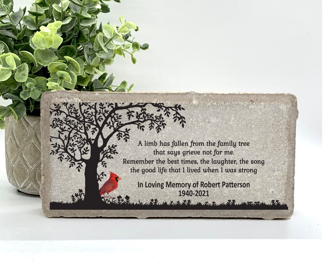 Memorial Stone Sympathy Gift Bereavement Gift Funeral Gift Cardinal ...