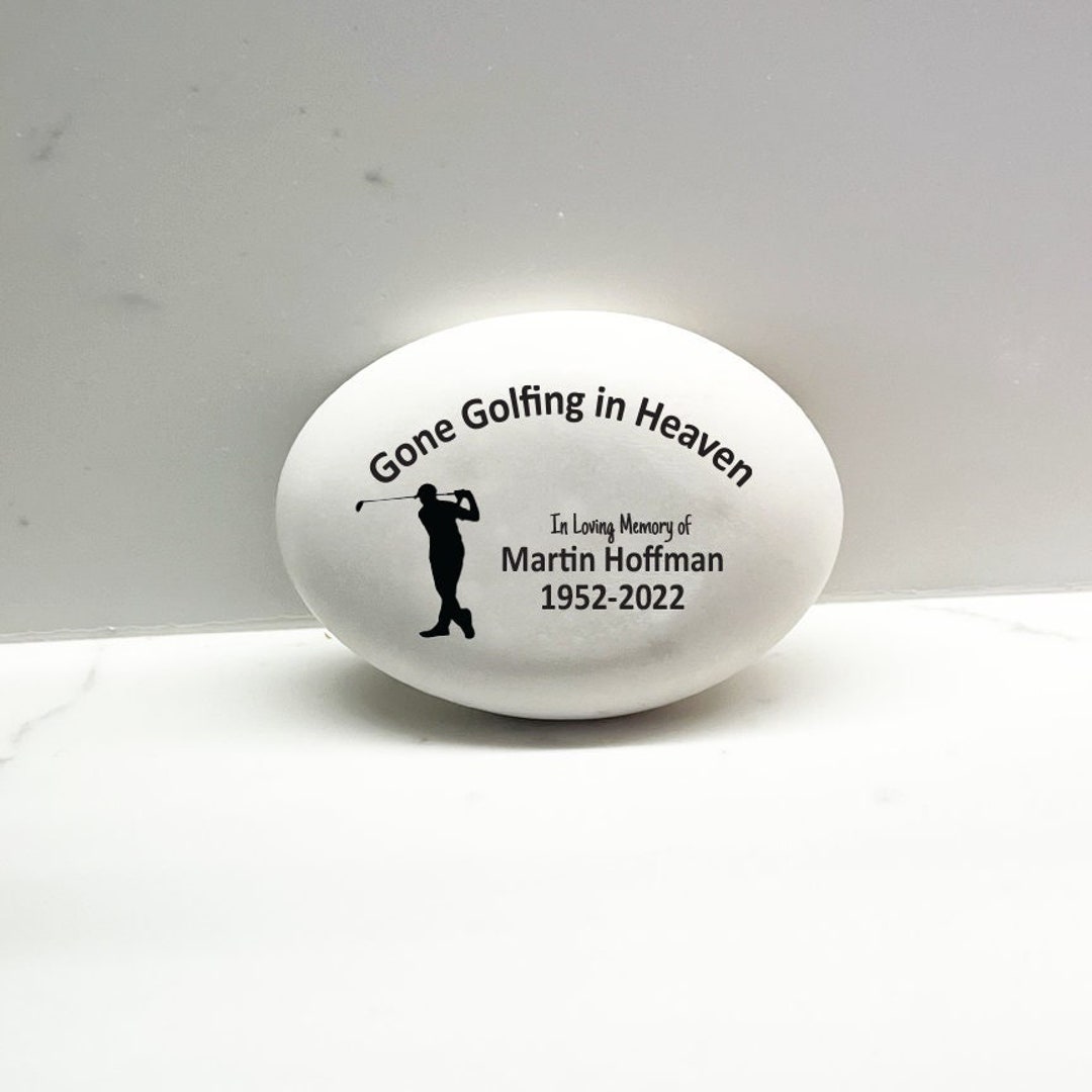 Memorial Stone - Sympathy Gift Bereavement Gift Funeral Gift - Golfer ...