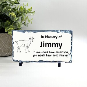 Goat Memorial Stone- Goat Memorial- Animal Burial Marker - Animal Loss ...