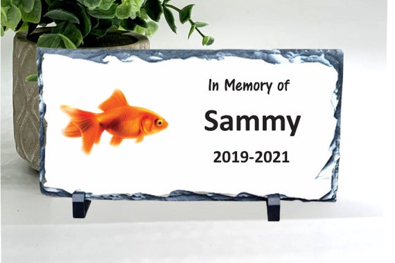 Goldfish Memorial Stone Personalized Fish Keepsake Pet Fish - Etsy