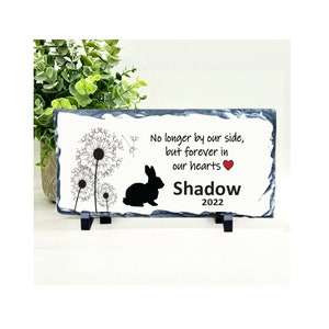 Rabbit / Bunny Memorial Stone- Personalized Pet Keepsake - Loss of ...