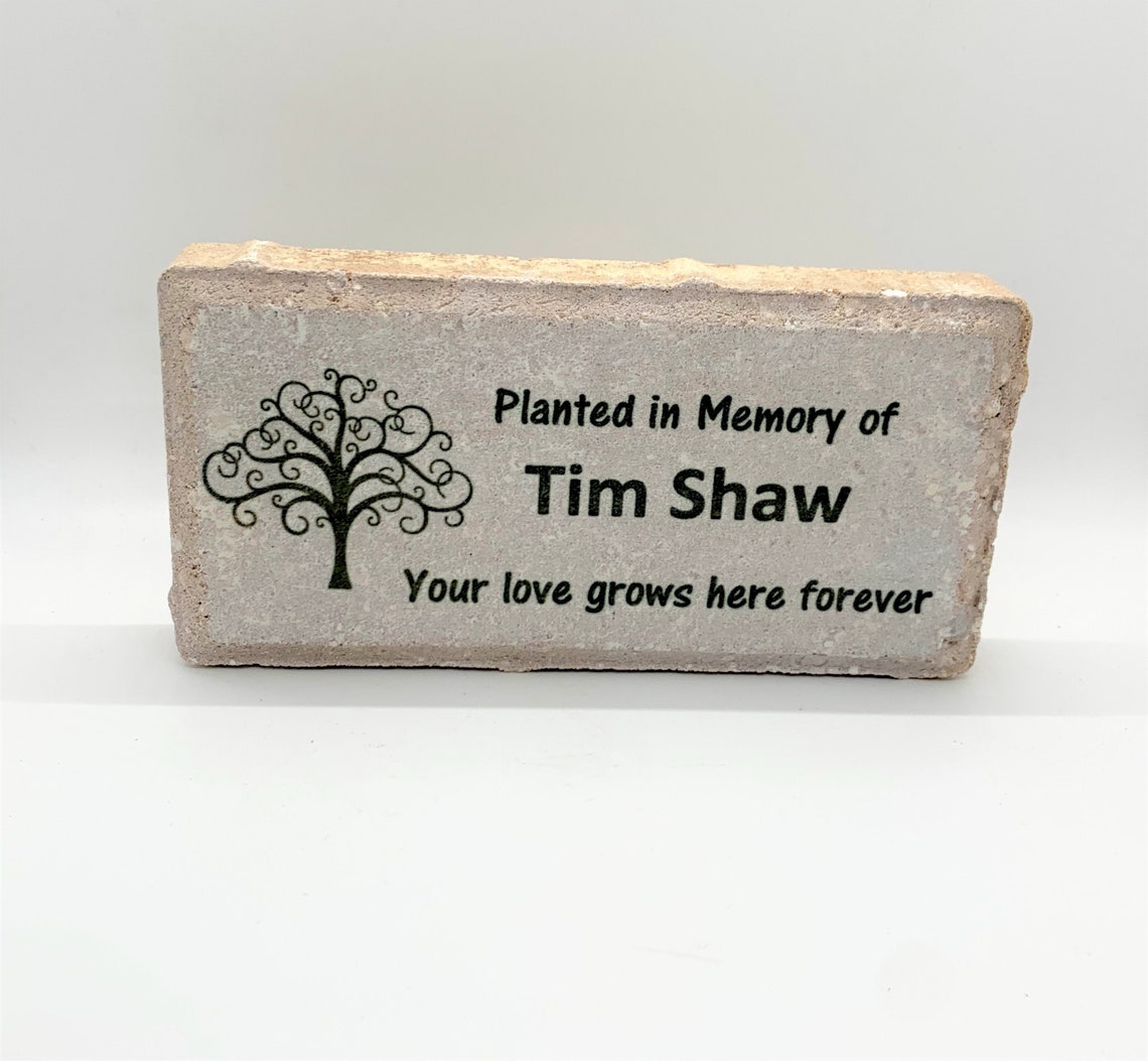 Planted in Memory of - Memorial Stone- Concrete Paver Memorial Marker ...