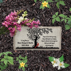 Memorial Stone - Sympathy Gift Bereavement Gift Funeral Gift - Cardinal ...