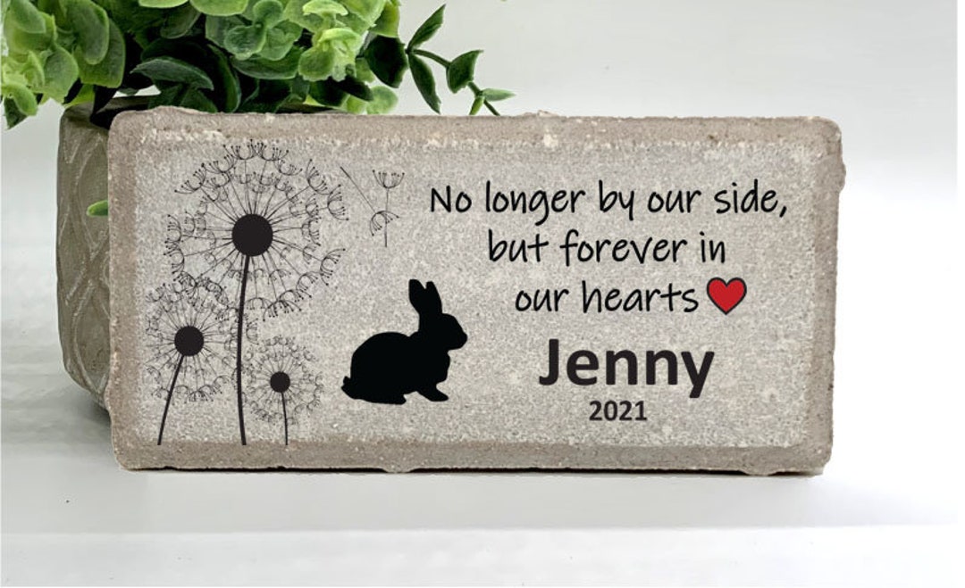 Rabbit / Bunny Memorial Stone Personalized Pet Keepsake - Etsy