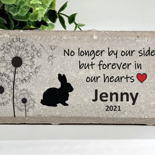 Rabbit / Bunny Memorial Stone Personalized Pet Remembrance - Etsy